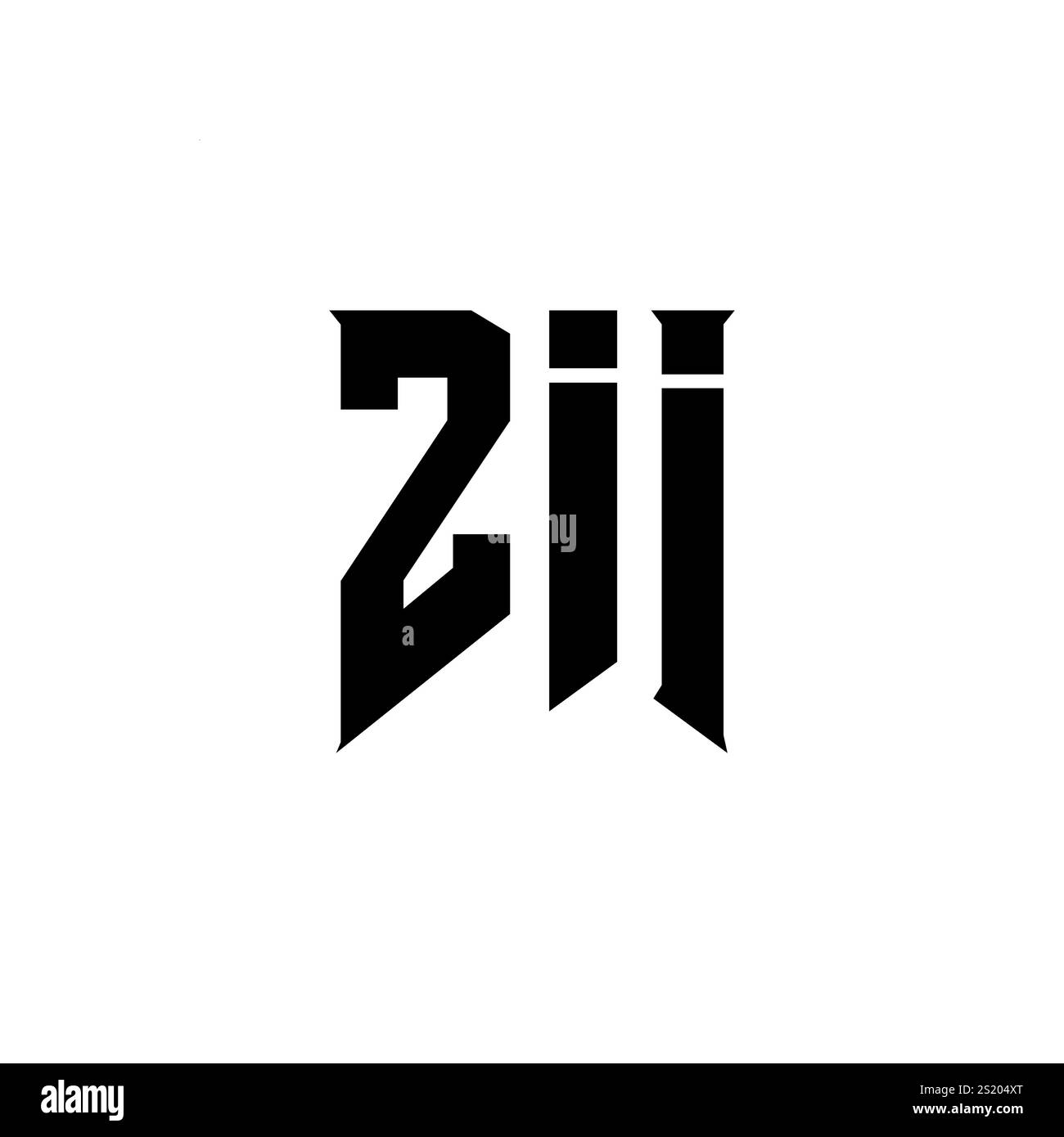 ZII letter logo design for technology company. ZII logo design black ...