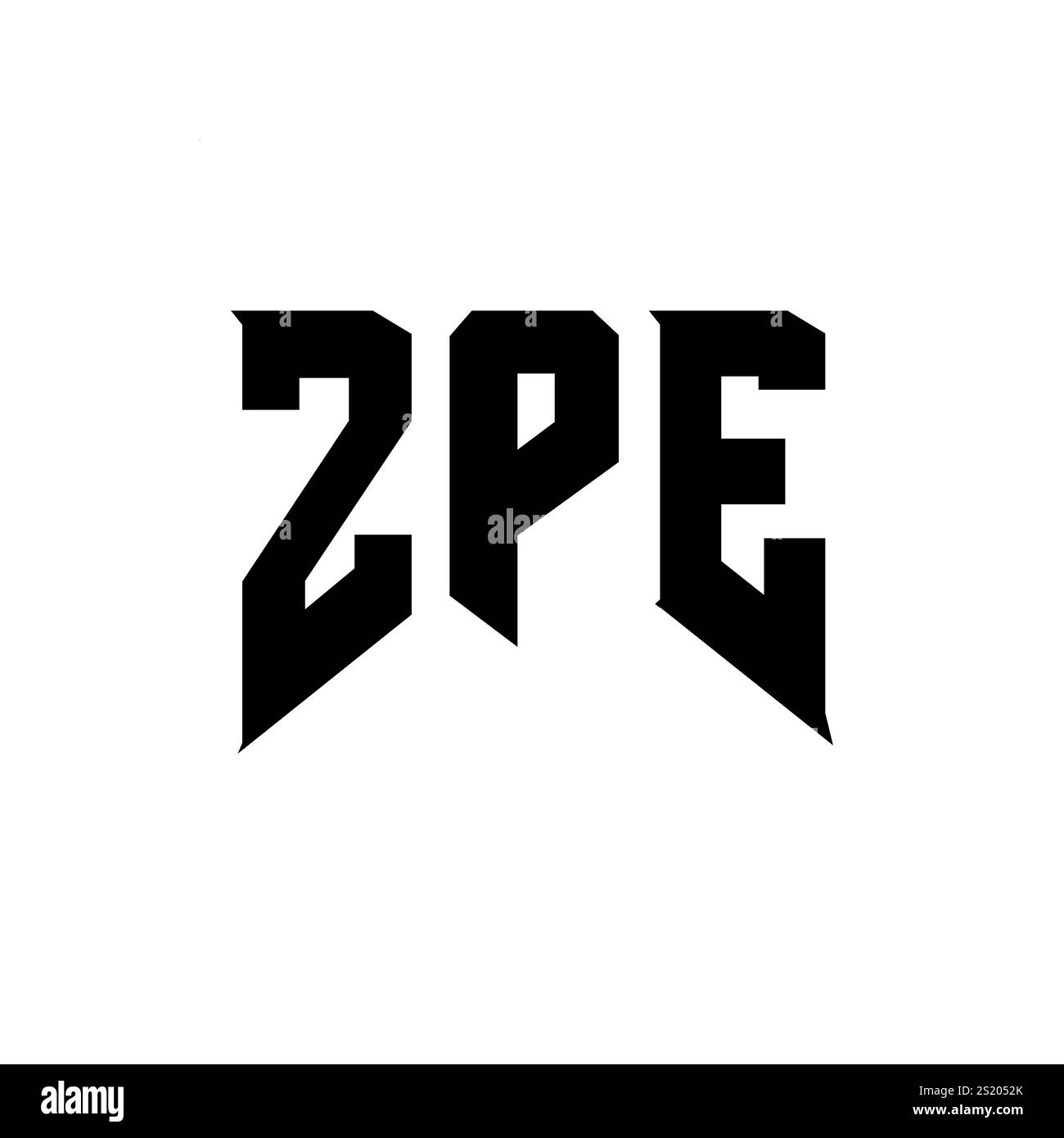 ZPE letter logo design for technology company. ZPE logo design black ...
