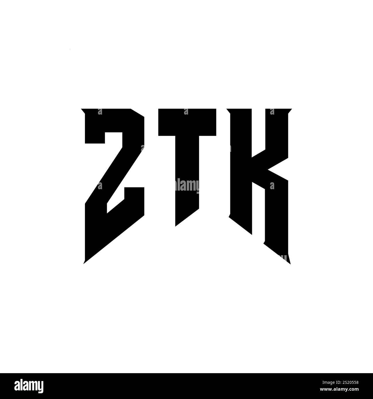 ZTK letter logo design for technology company. ZTK logo design black ...