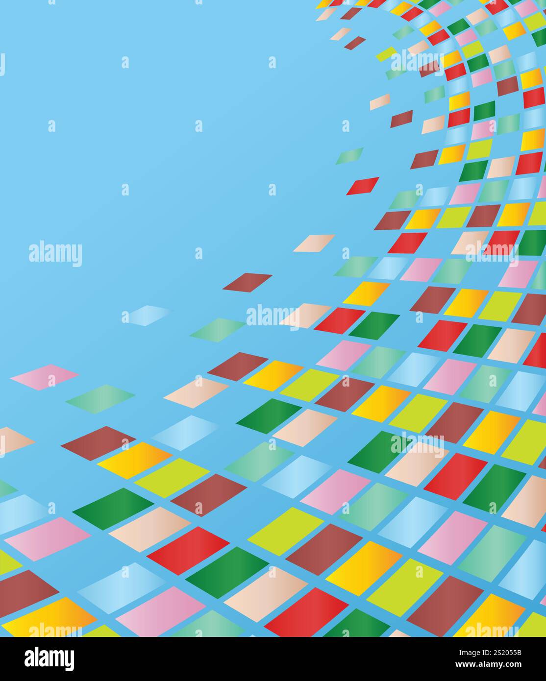 Vector blue background with elements scattered squares for your ideas ...