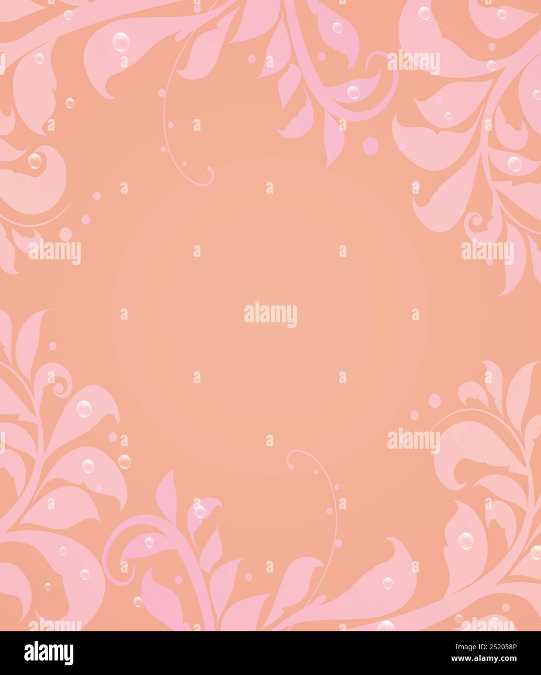 Vector pink background with angular floral pattern for your ideas. EPS ...