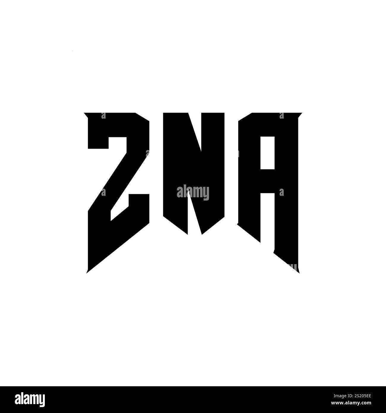 ZNA letter logo design for technology company. ZNA logo design black ...