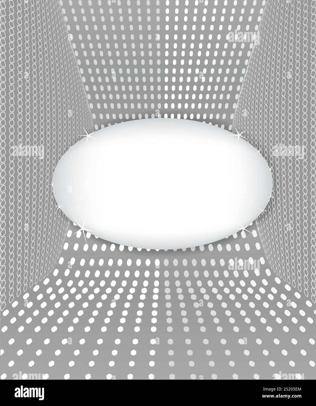 Vector background with a banner inside the walls with rings, Eps10 ...