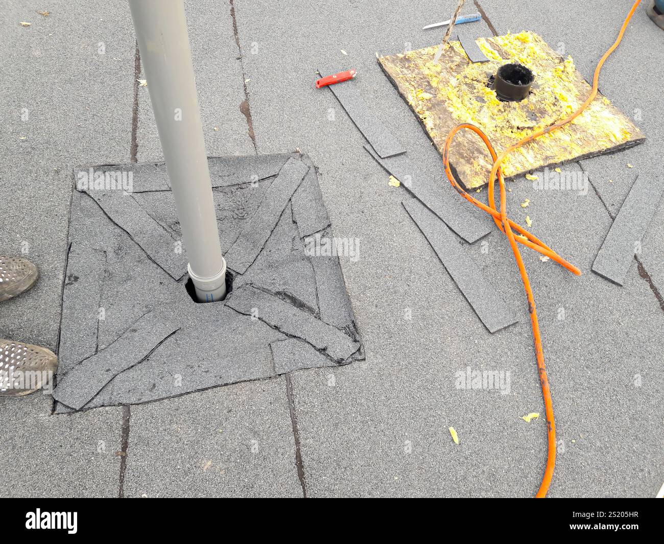 The process involves the installation of a vertical pole specifically ...