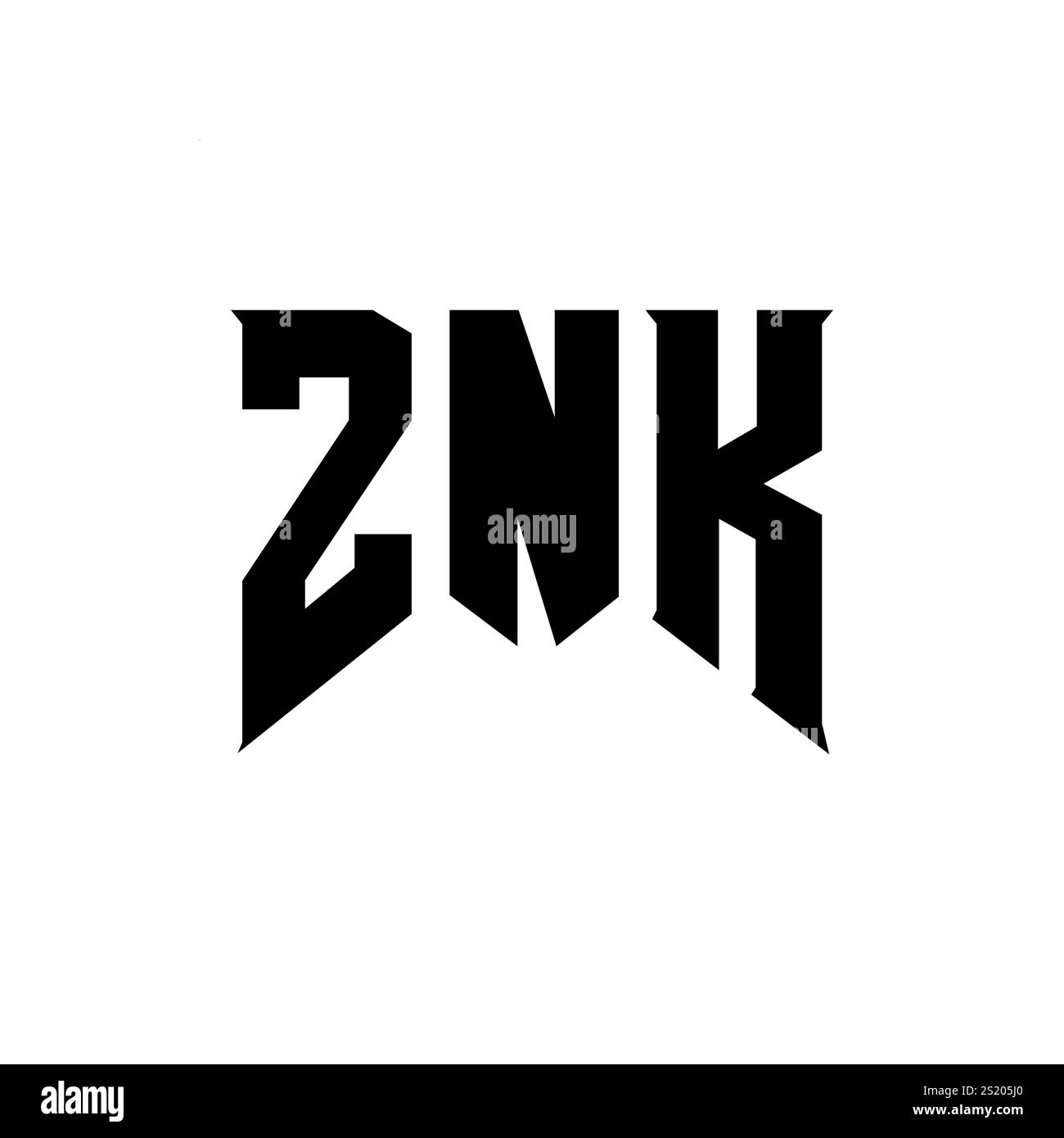 Znk logo design Stock Vector Images - Alamy