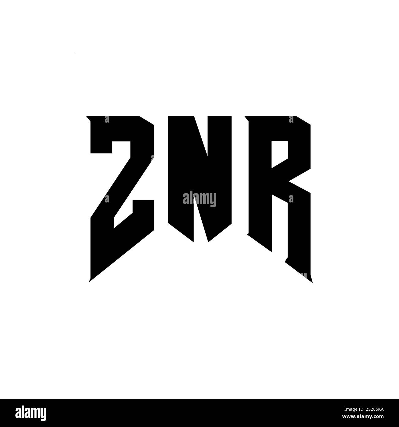 ZNR letter logo design for technology company. ZNR logo design black ...