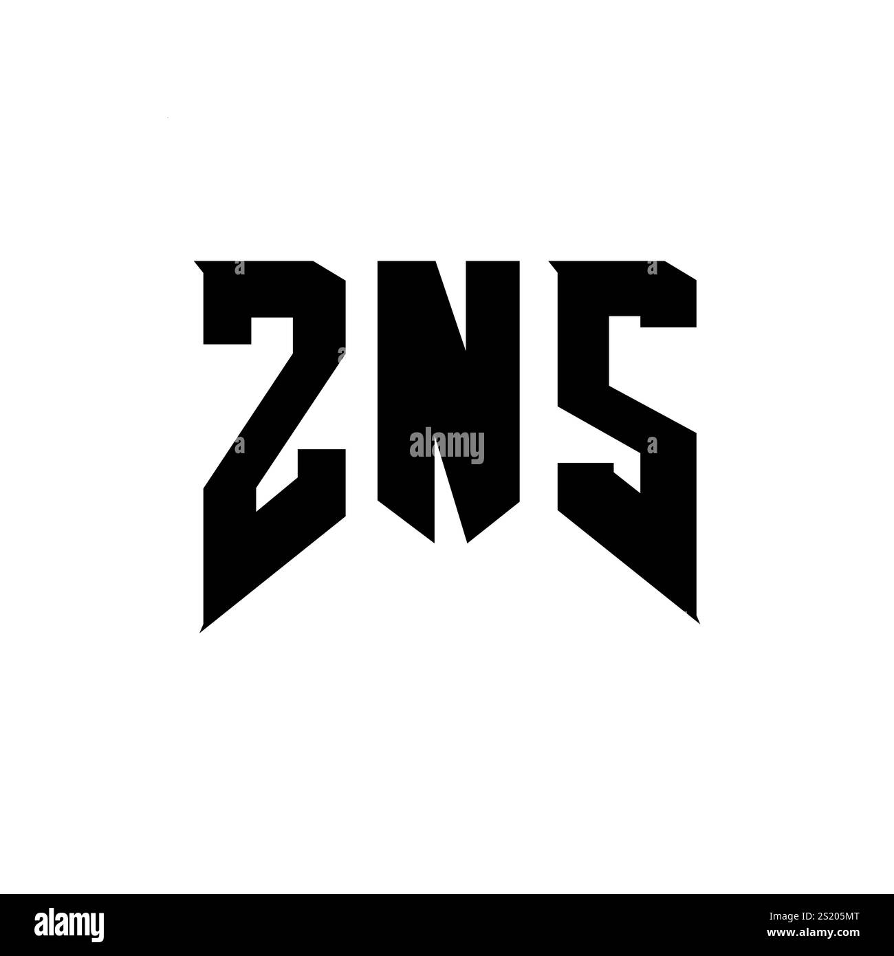 ZNS letter logo design for technology company. ZNS logo design black ...