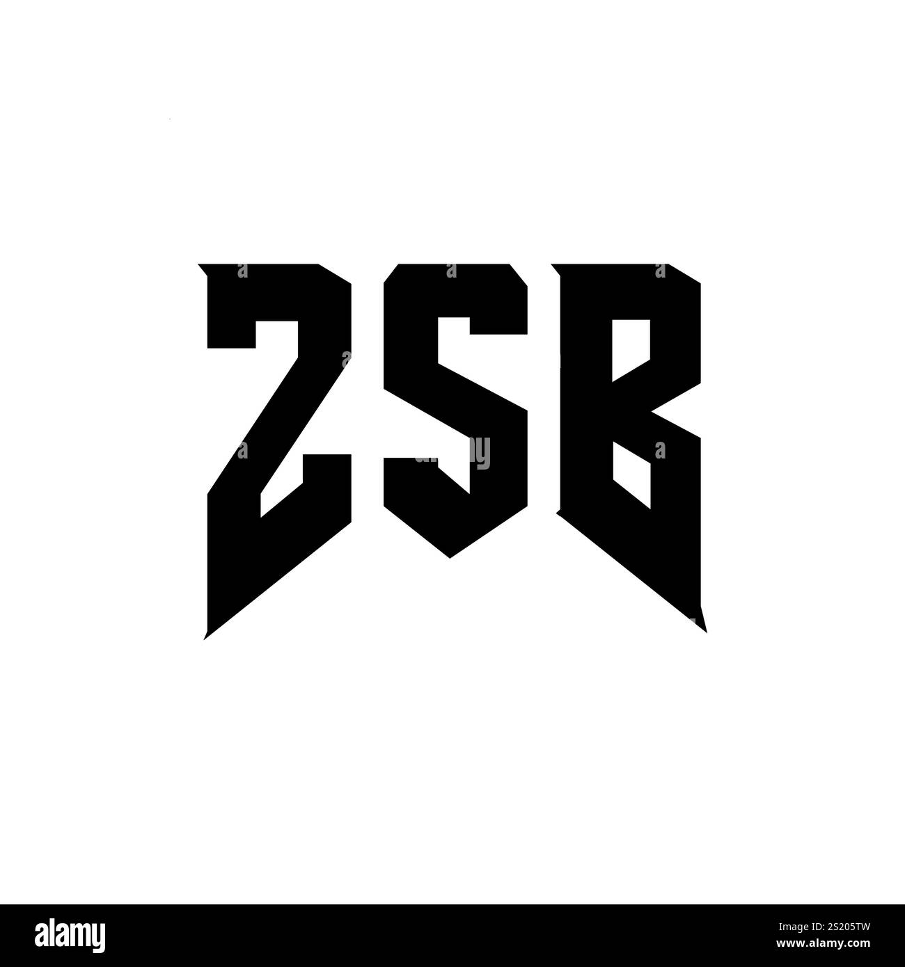 ZSB letter logo design for technology company. ZSB logo design black ...