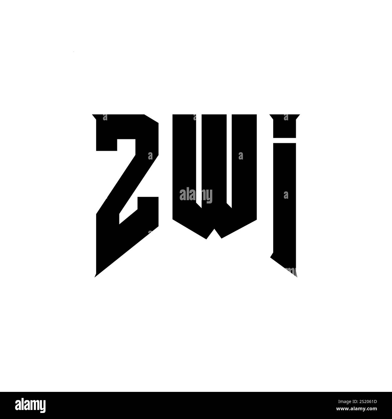 ZWI letter logo design for technology company. ZWI logo design black ...