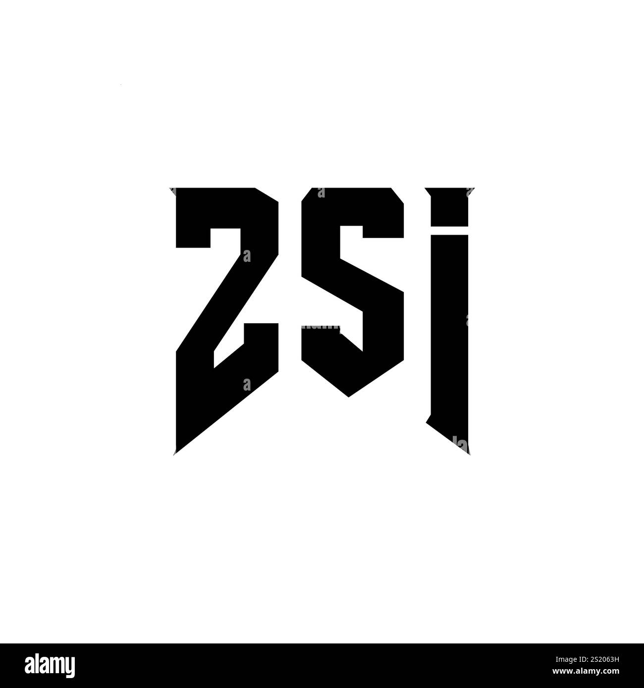ZSI letter logo design for technology company. ZSI logo design black ...
