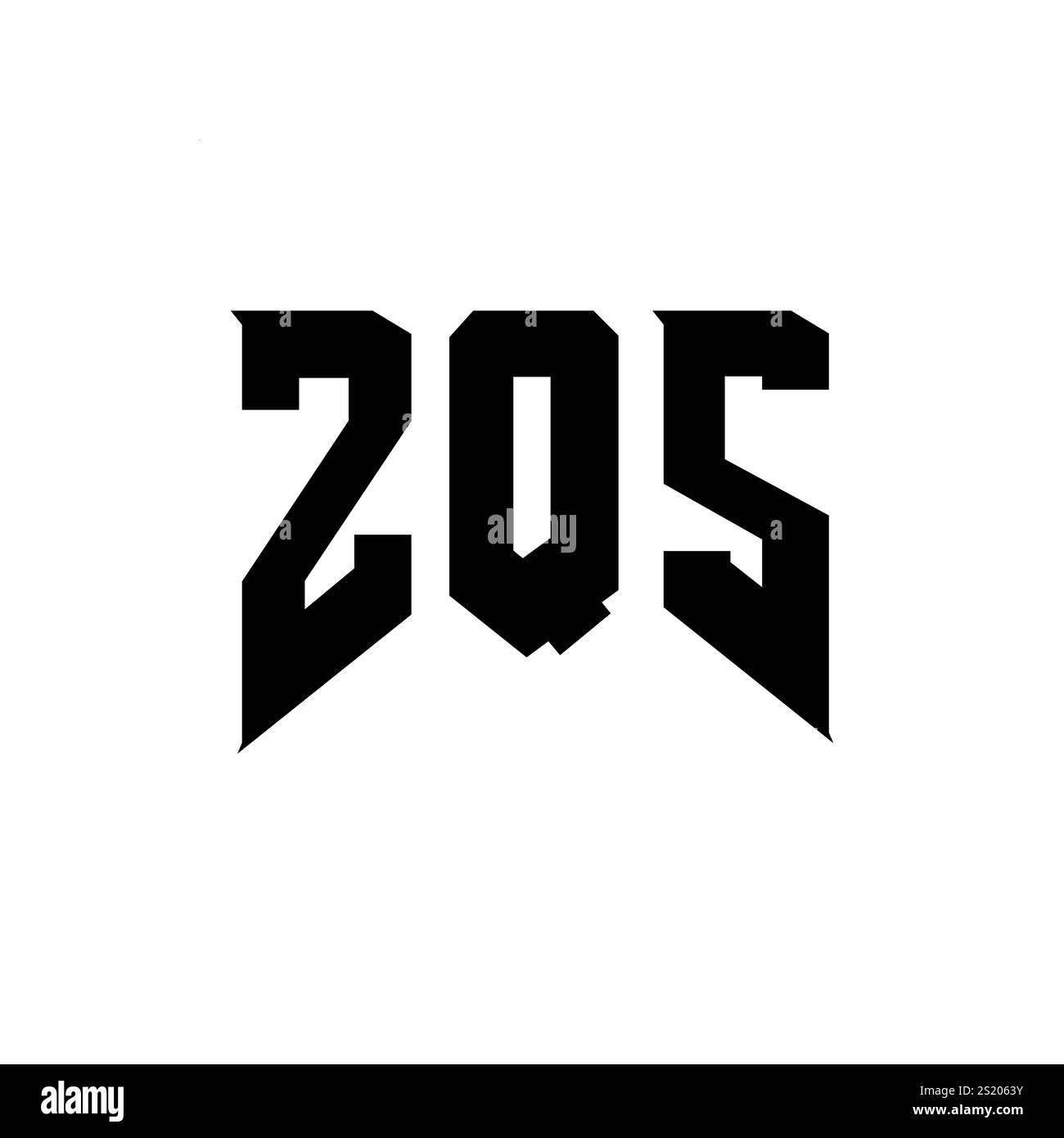 ZQS letter logo design for technology company. ZQS logo design black and white color combination ...