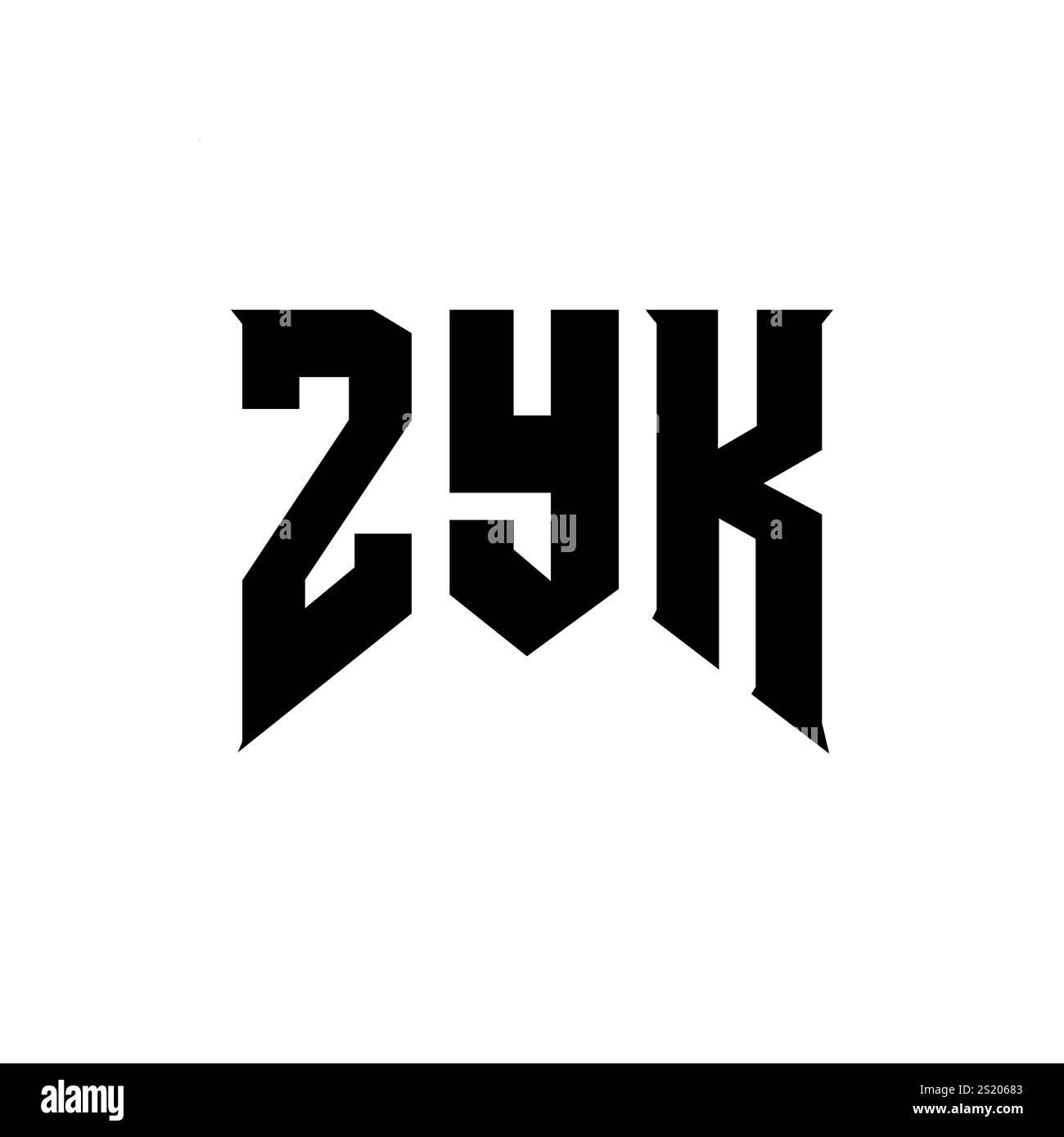 ZYK letter logo design for technology company. ZYK logo design black ...