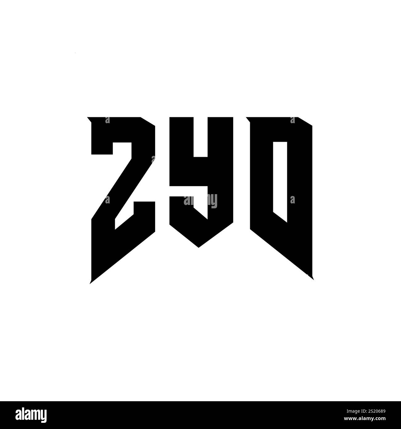 ZYD letter logo design for technology company. ZYD logo design black ...