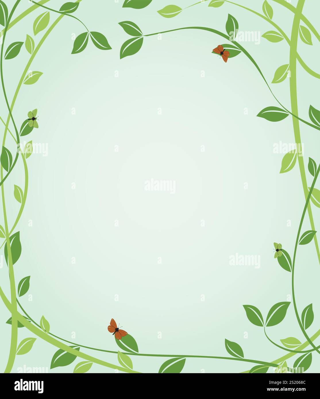Vector floral background with green vegetation EPS 10 Stock Vector Image & Art - Alamy