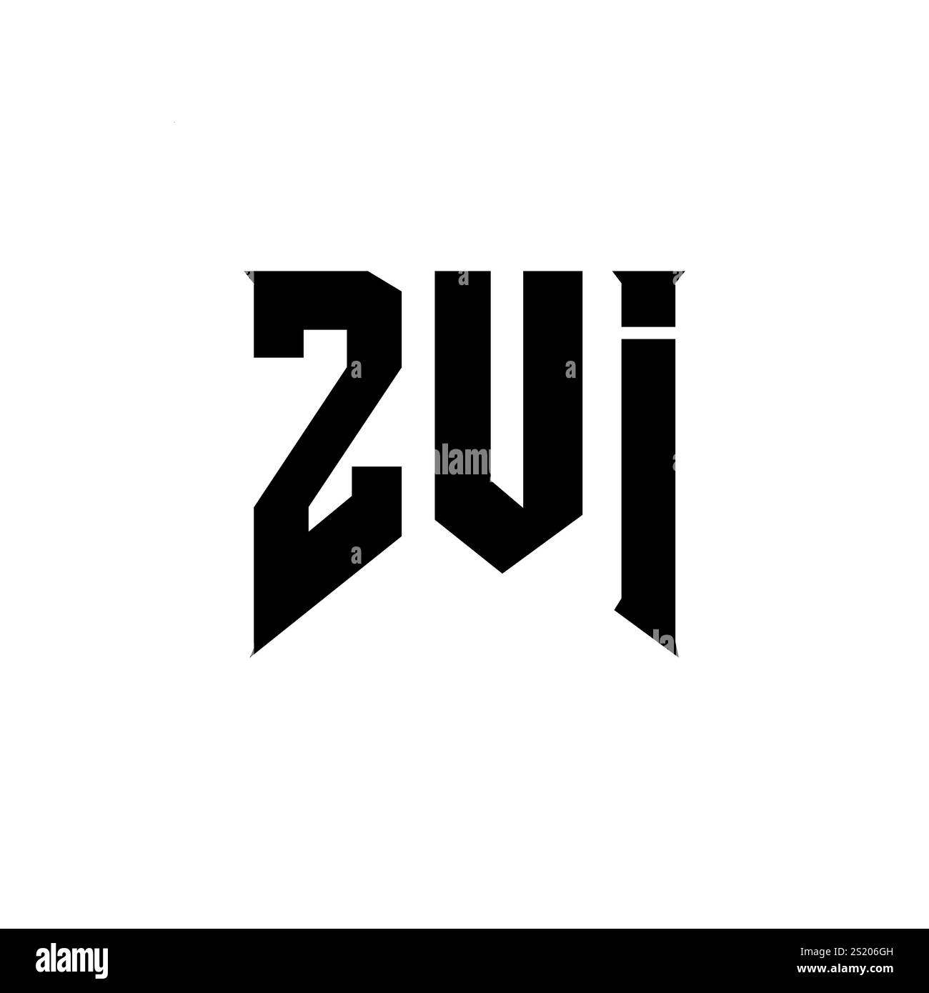 ZUI letter logo design for technology company. ZUI logo design black ...