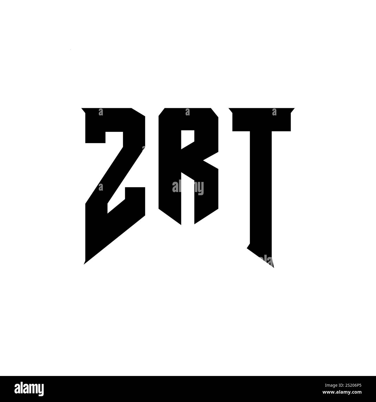 ZRT letter logo design for technology company. ZRT logo design black ...