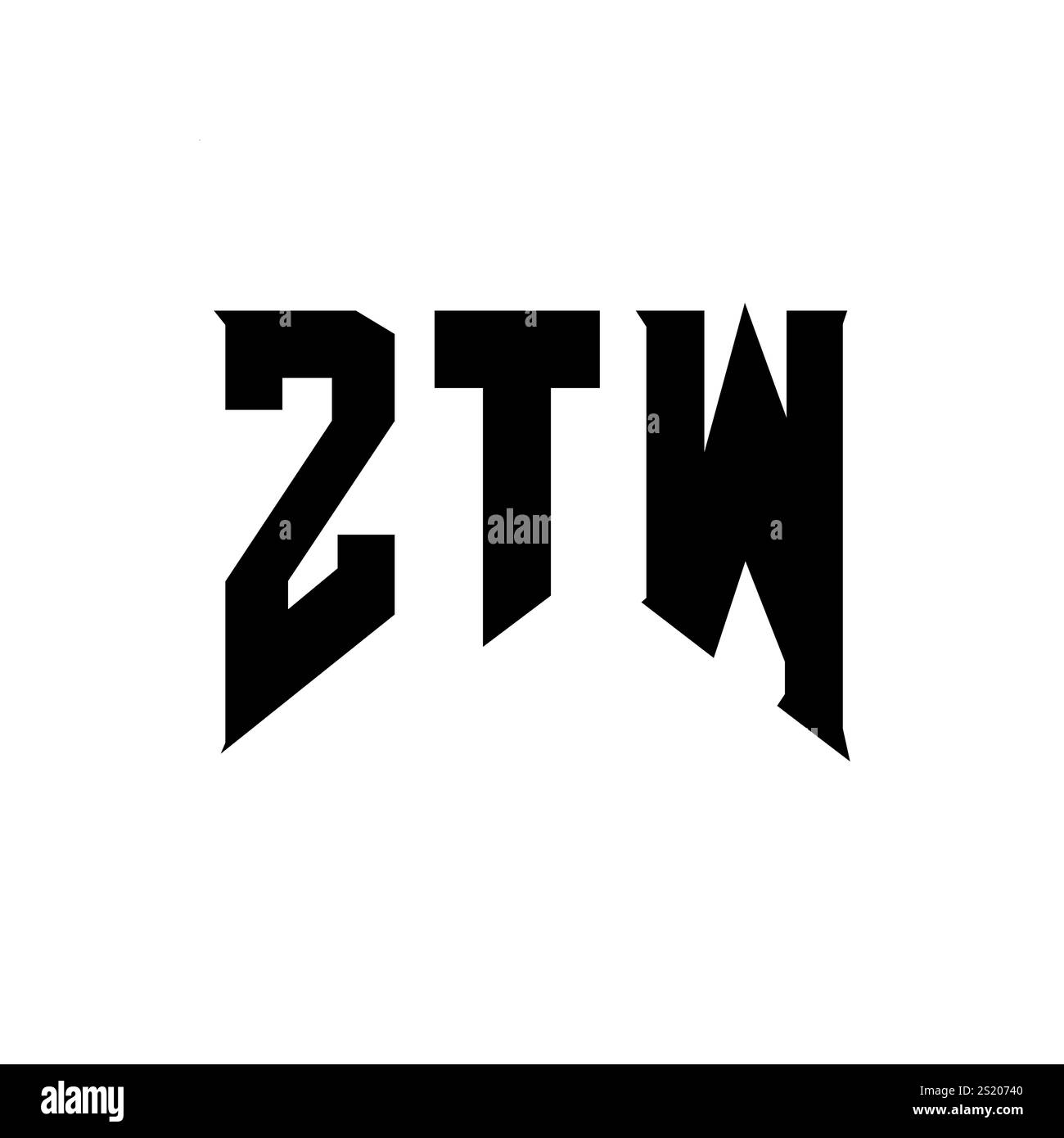 ZTW letter logo design for technology company. ZTW logo design black ...