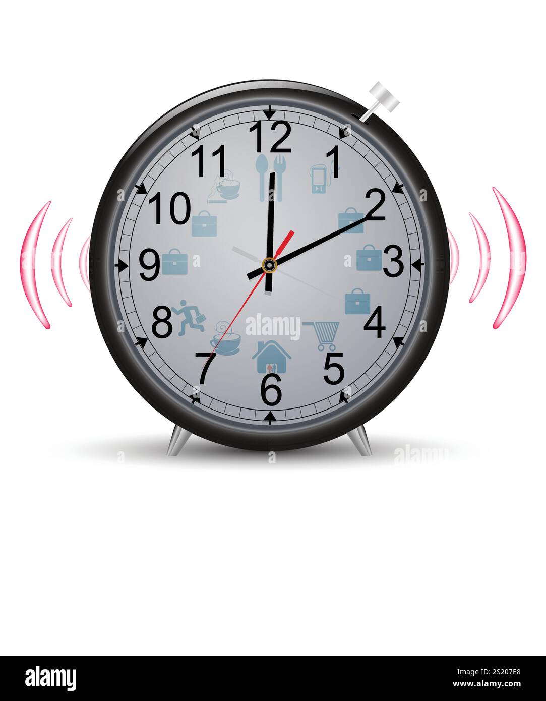 Vector clocks with pointers working days, for your ideas. EPS 10 Stock ...