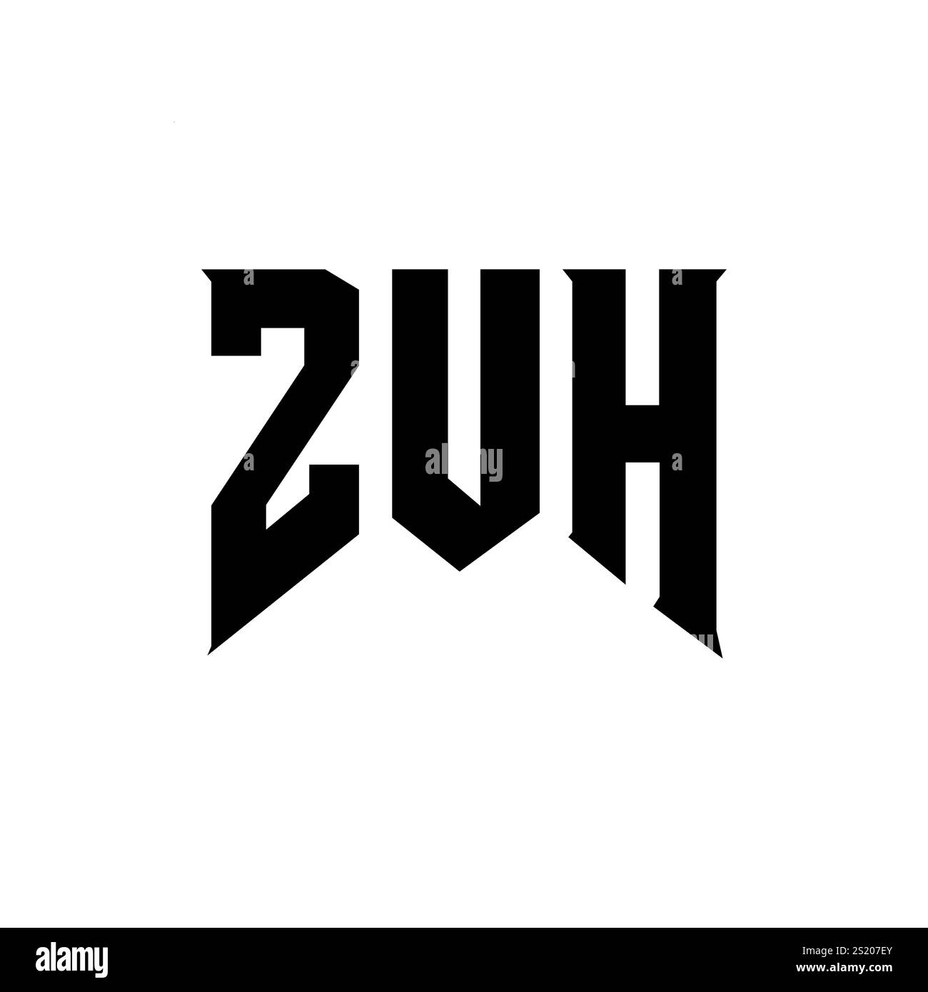 ZUH letter logo design for technology company. ZUH logo design black ...