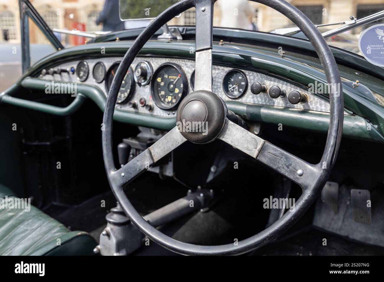 Interior of a classic car at the Concours of Elegance 2024, Hampton ...