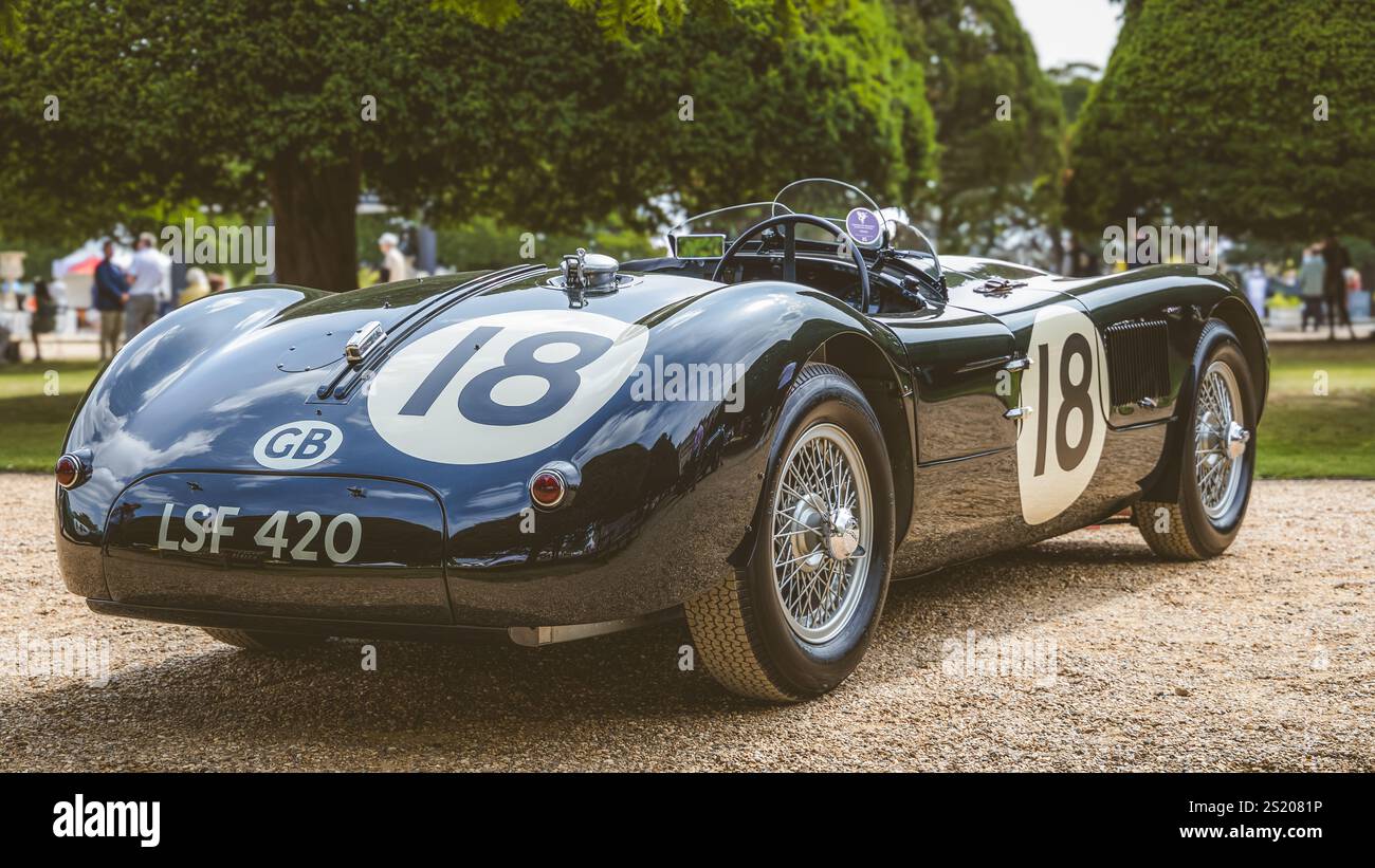 A classic race car at the Concours of Elegance 2024, Hampton Court ...