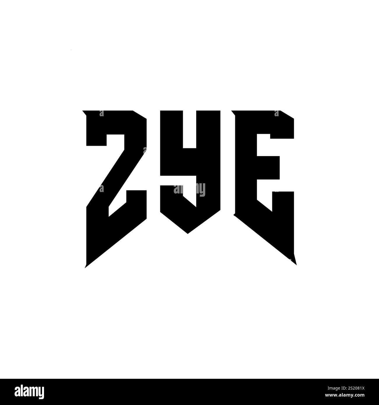 ZYE letter logo design for technology company. ZYE logo design black ...