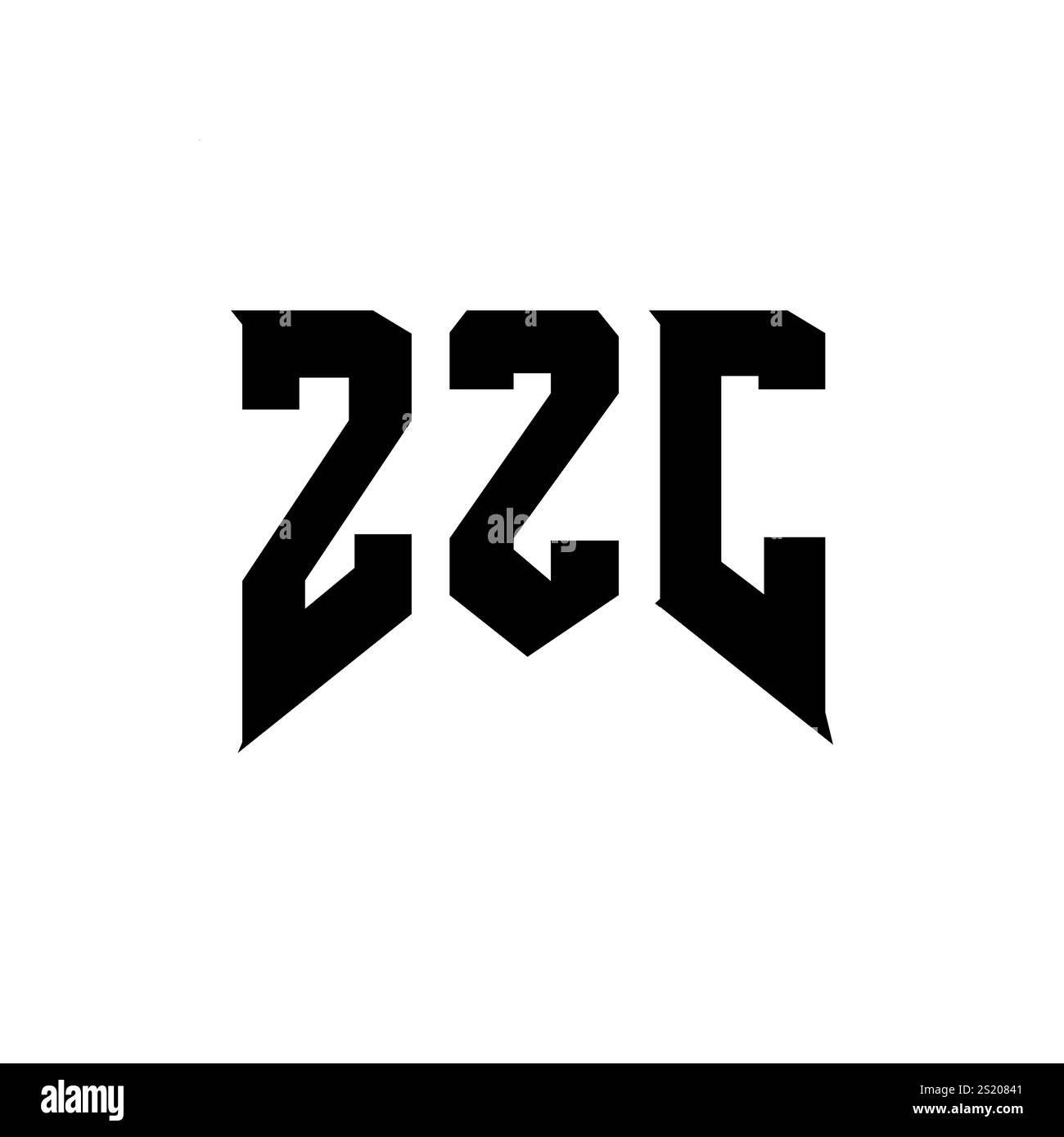 ZZC letter logo design for technology company. ZZC logo design black and white color combination ...