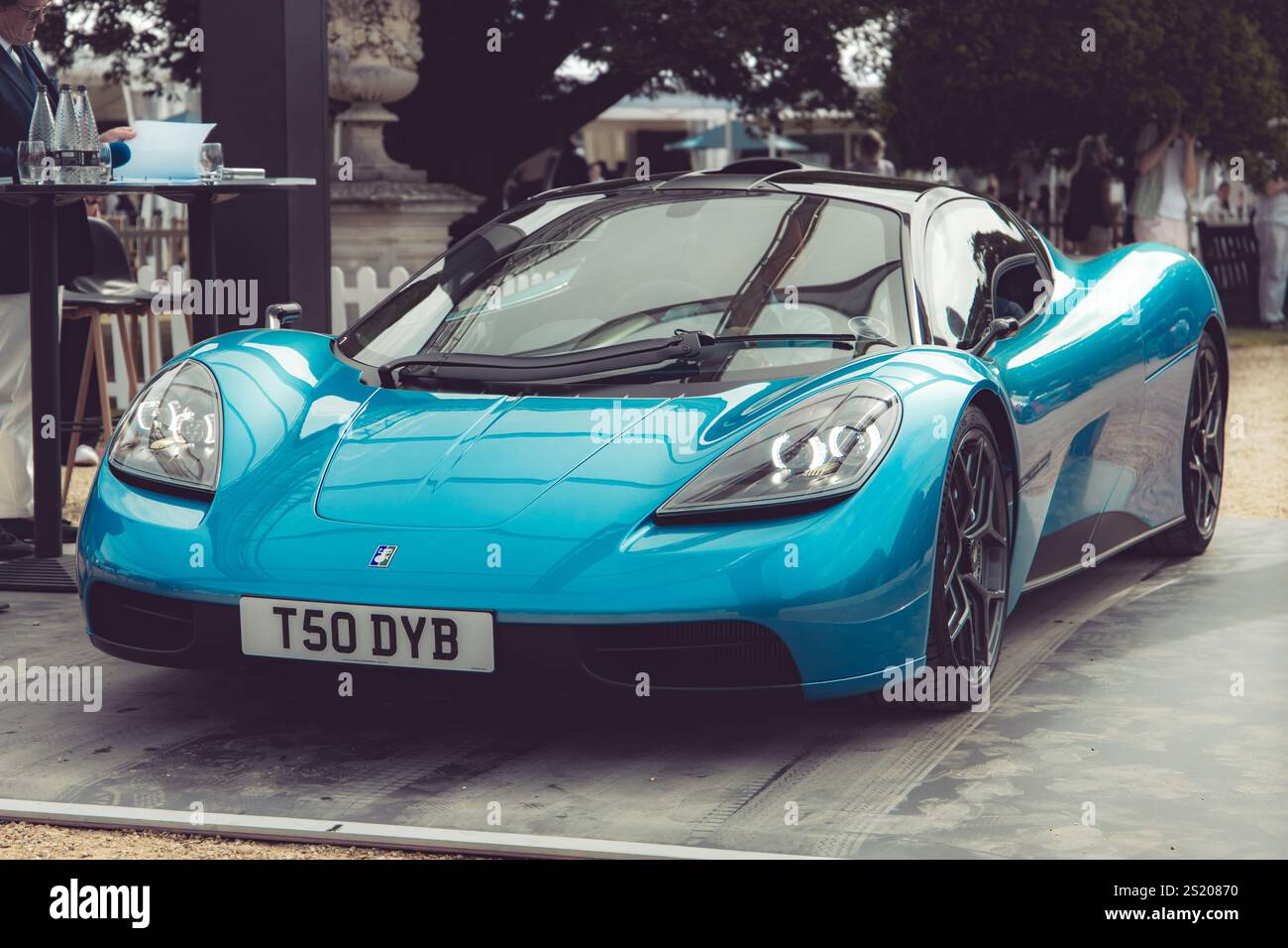 A supercar being presented at the Concours of Elegance 2024, Hampton ...