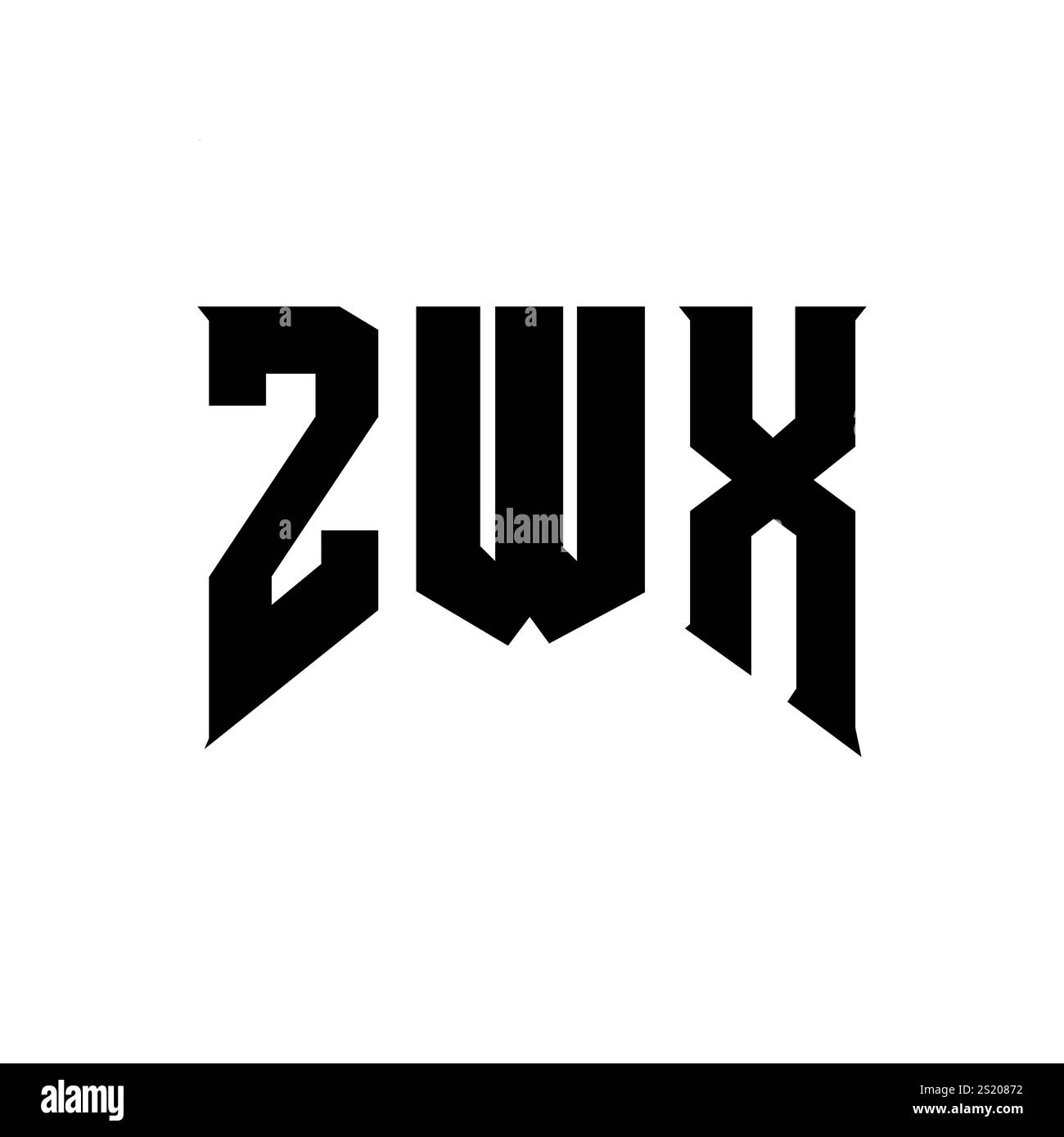 ZWX letter logo design for technology company. ZWX logo design black ...