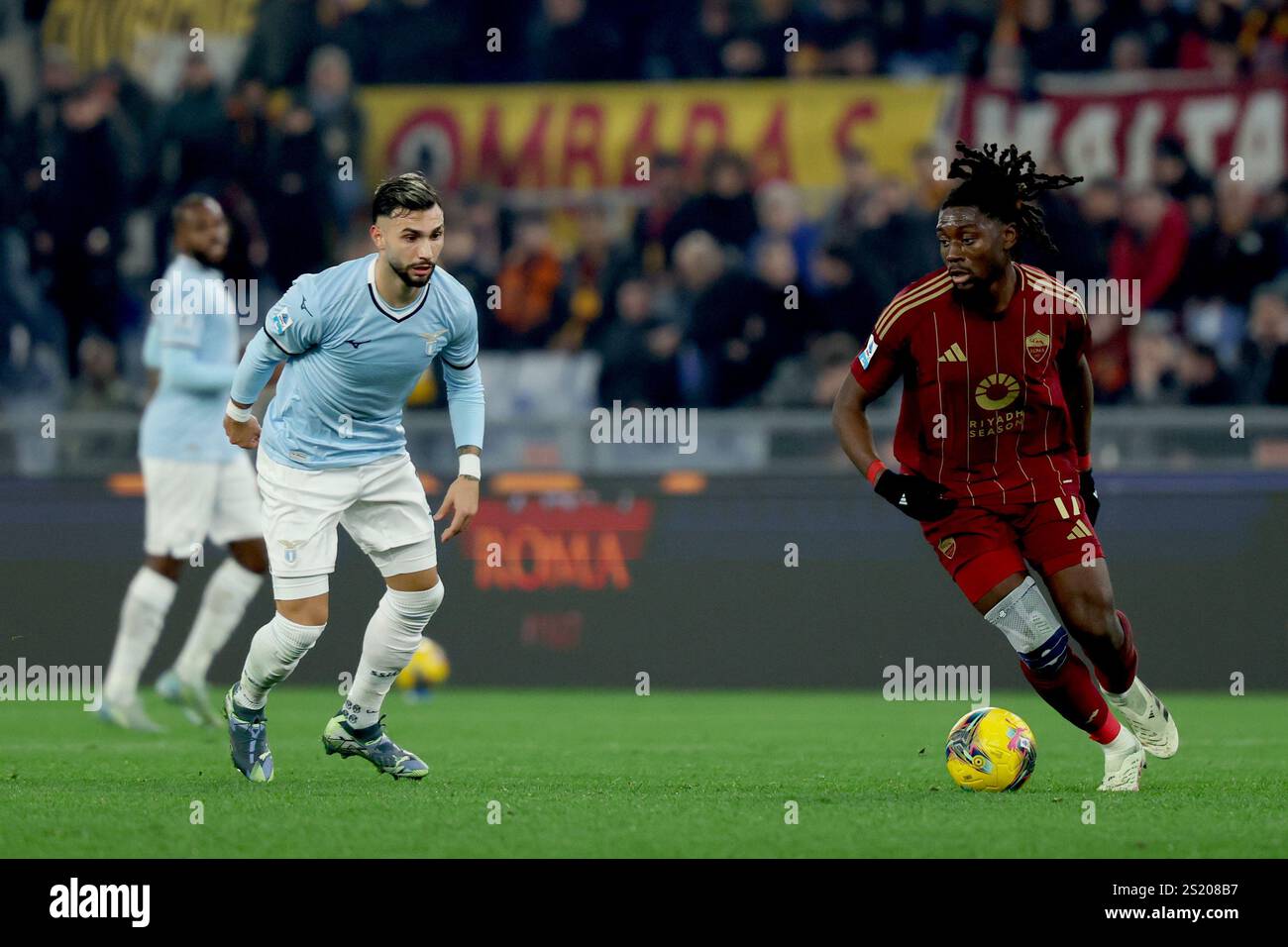 Roma’s Manu Kone during the Serie A soccer match between Roma and Lazio ...