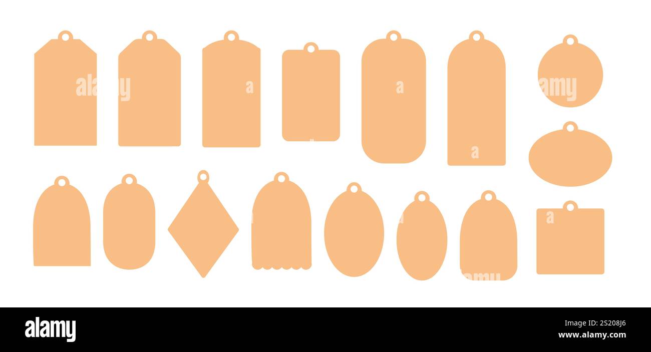 Gift tags or labels set, blank printable stickers template collection ...