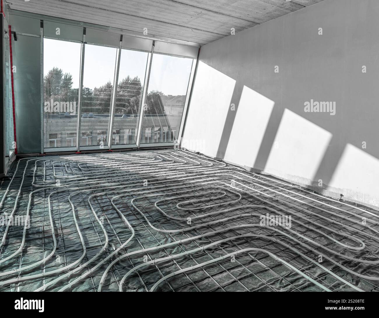 Water underfloor heating. Floor heating system installation heating ...