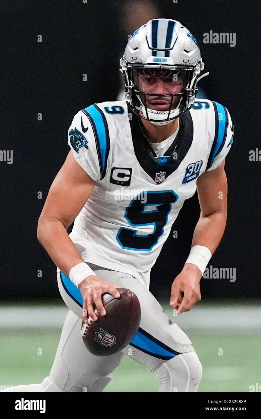 Carolina Panthers quarterback Bryce Young runs against the Atlanta ...