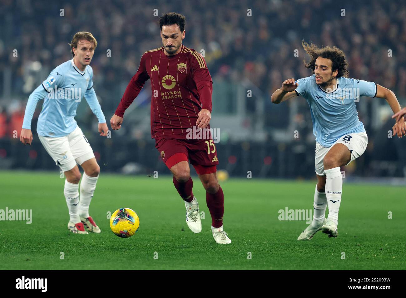 Rome, Italy. 05th Jan, 2025. Rome, Italy 05.01.2025 : Nicolo Rovella of Lazio, Mats Hummels of ...