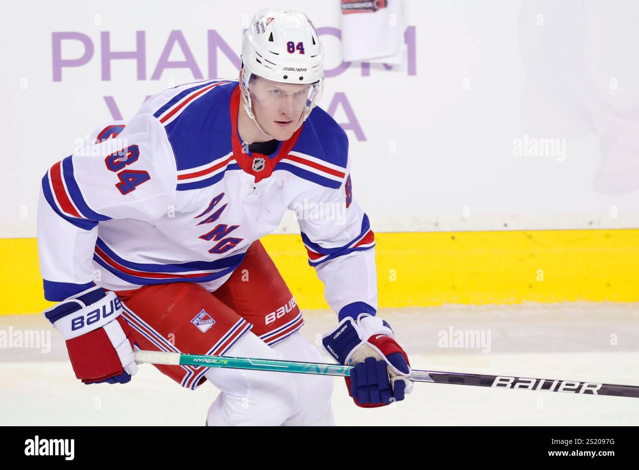 Profile photo on New York Rangers C Adam Edstrom, from Sweden, during ...
