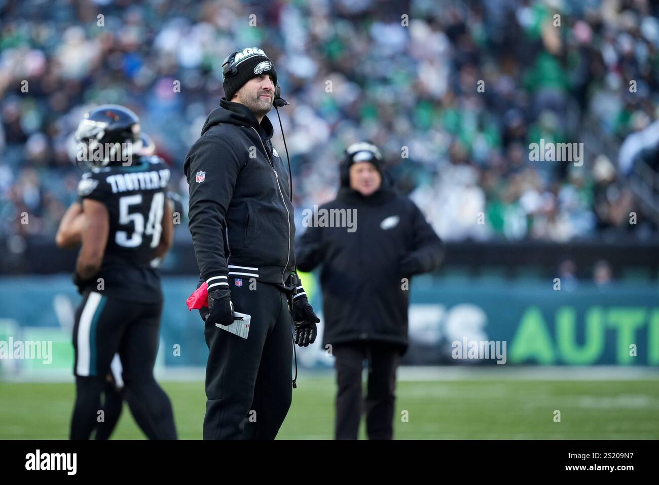 Philadelphia Eagles head coach Nick Sirianni watches action during the ...