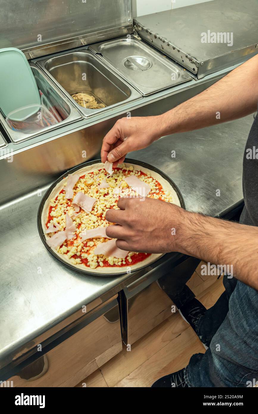 New York-style pizza is known for its thin, flexible base, which can be ...