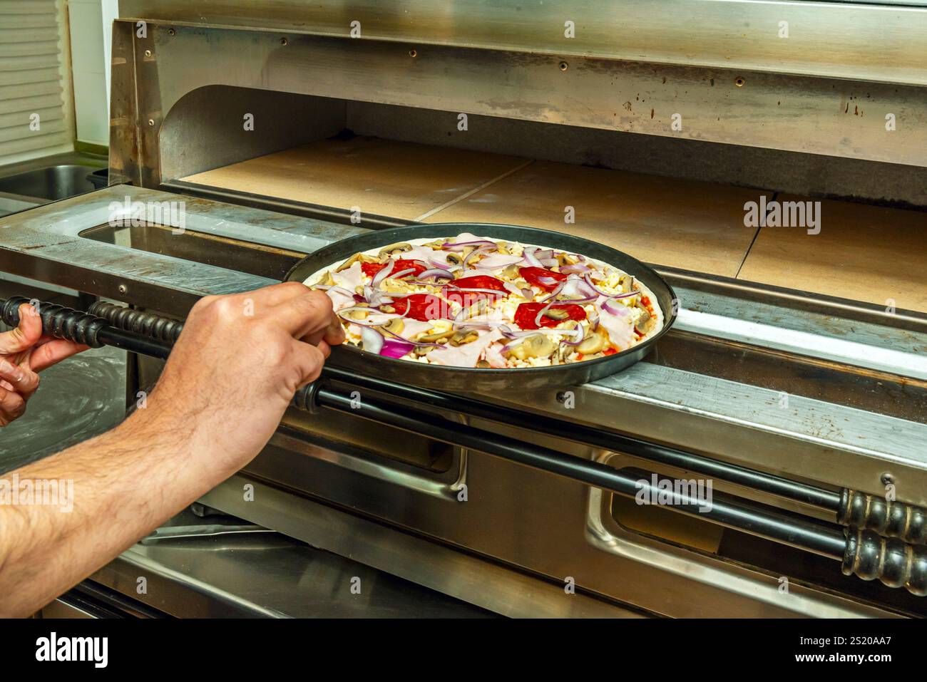 The history of pizza dates back to ancient Rome Stock Photo - Alamy