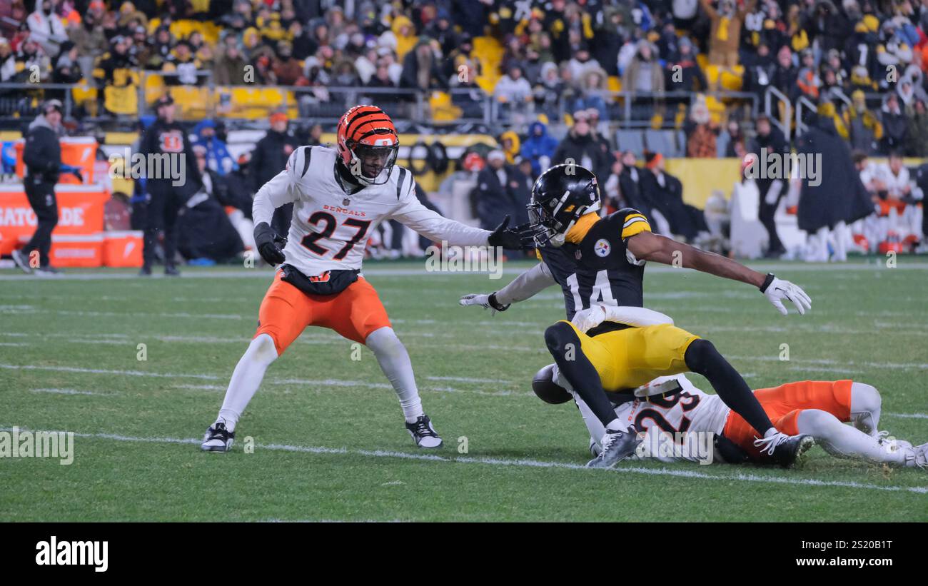 January 04, 2025: George Pickens #14 during the Steelers vs Bengals in ...