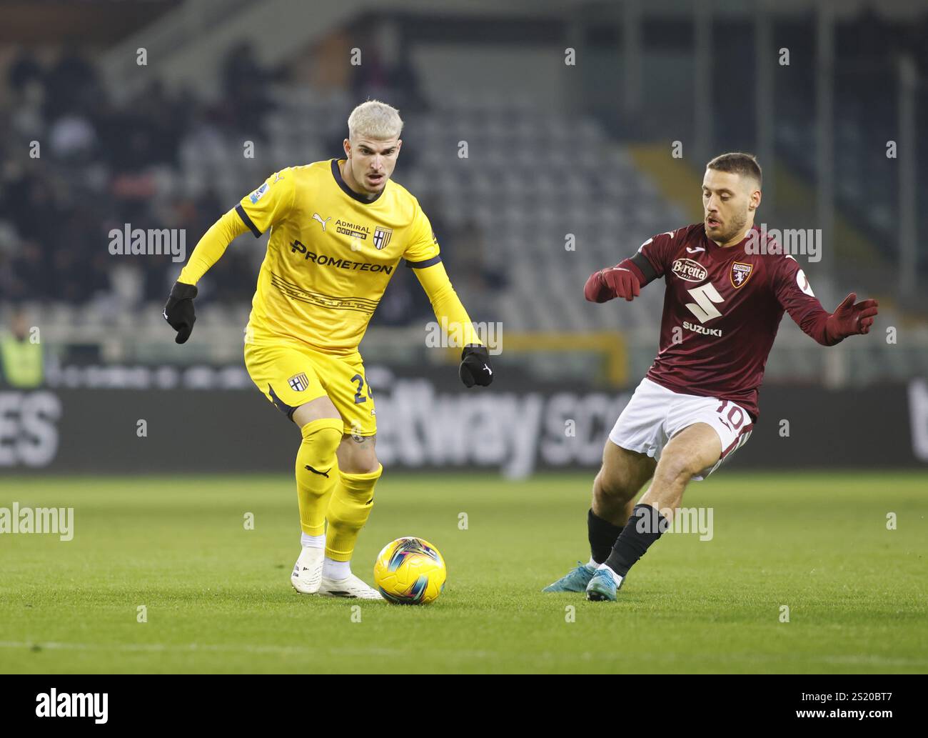 Turin, Italy. 05th Jan, 2025. Valentin Mihaila of Parma Calcio 1913 ...