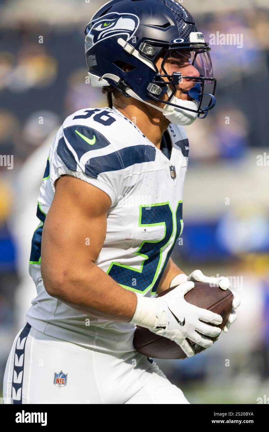 Los Angeles, California, USA. 5th Jan, 2025. Seattle Seahawks running ...