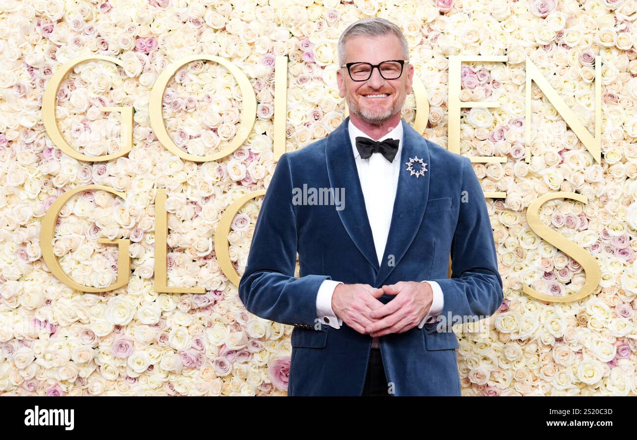 Marc Malkin arrives at the 82nd Golden Globes on Sunday, Jan. 5, 2025 ...