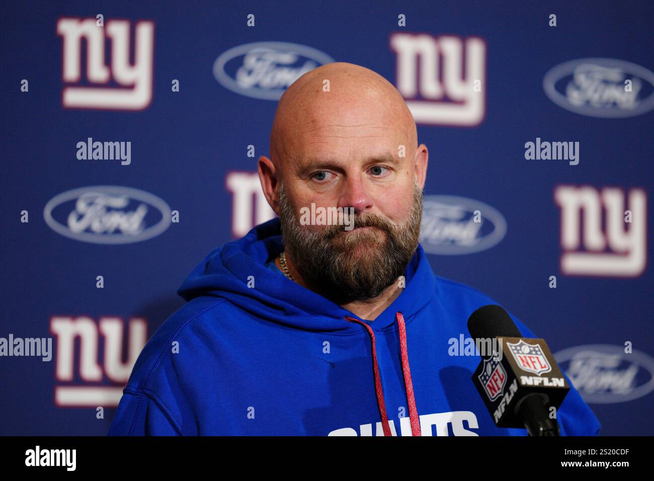 New York Giants head coach Brian Daboll speaks during a news conference ...