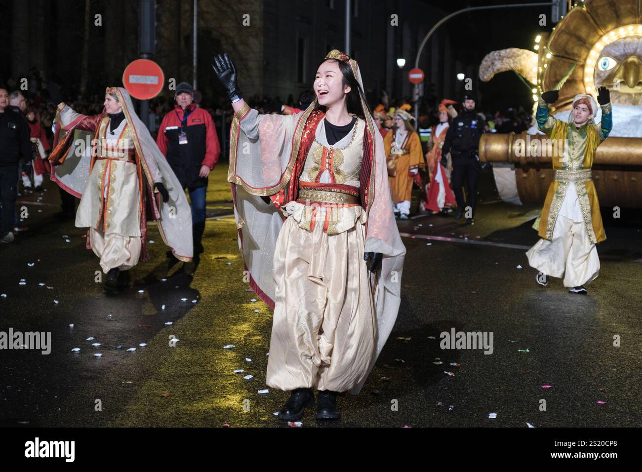 Parade of actors during the 2025 Three Kings parade in Madrid, January ...