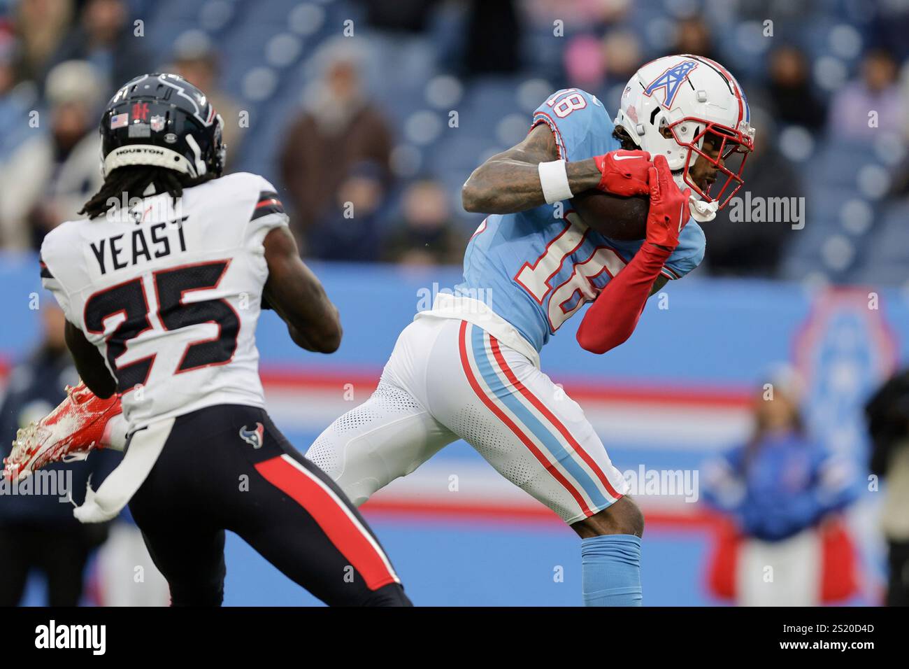Tennessee Titans wide receiver Tay Martin (18) catches a pass for a ...