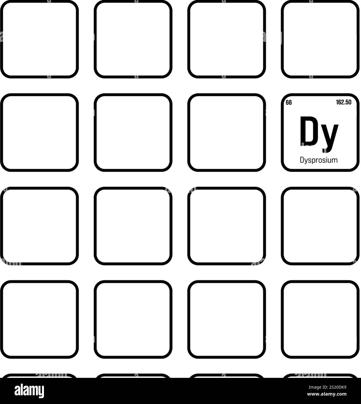 Darmstadtium, Ds, periodic table element with name, symbol, atomic ...