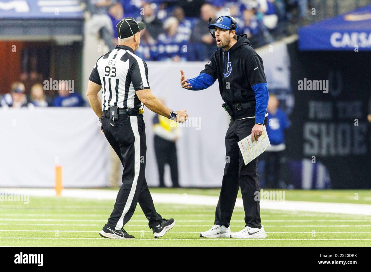 Indianapolis, Indiana, USA. 05th Jan, 2025. Indianapolis Colts head ...