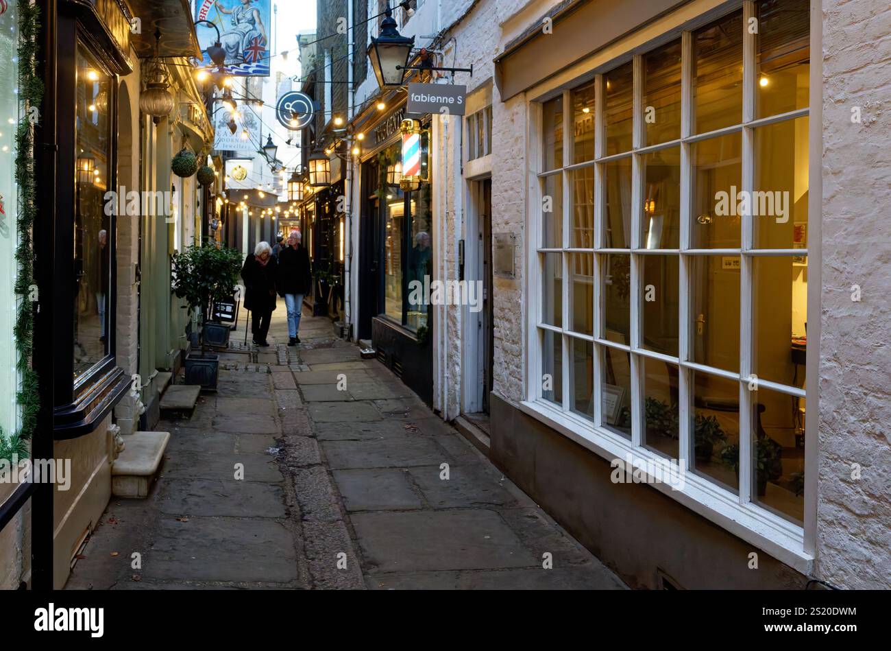 Show window in Brewers Lane, a narrow shopping street in Richmond Upon ...