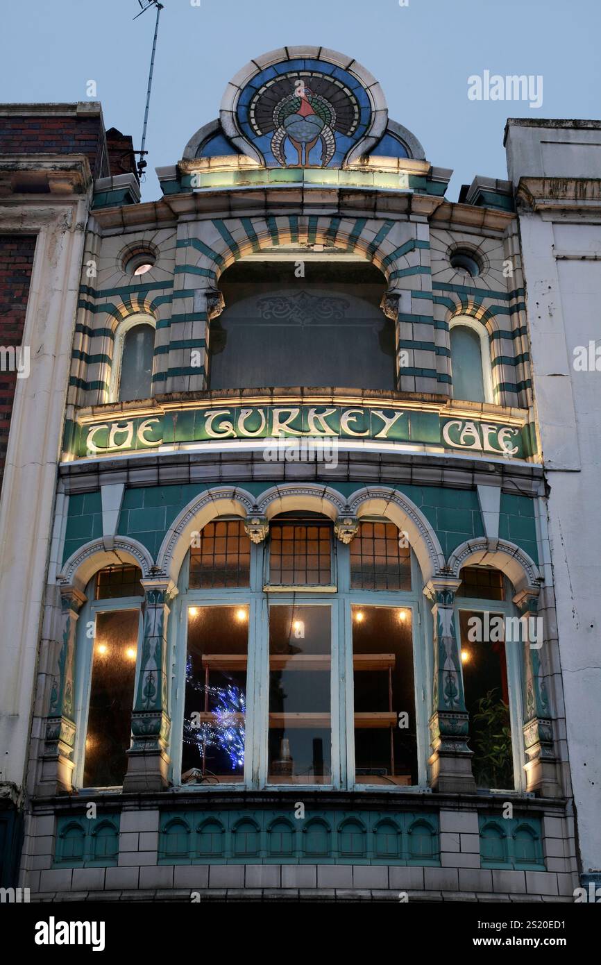 The upper floors of the Turkey Cafe in Leicester Stock Photo - Alamy