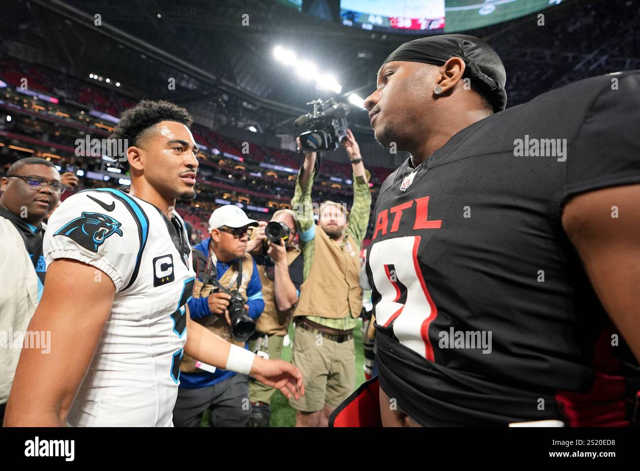 Carolina Panthers quarterback Bryce Young and Atlanta Falcons ...